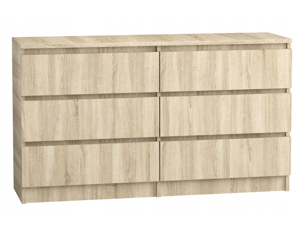 Komoda 140/6 cm - dub sonoma - SG nábytok