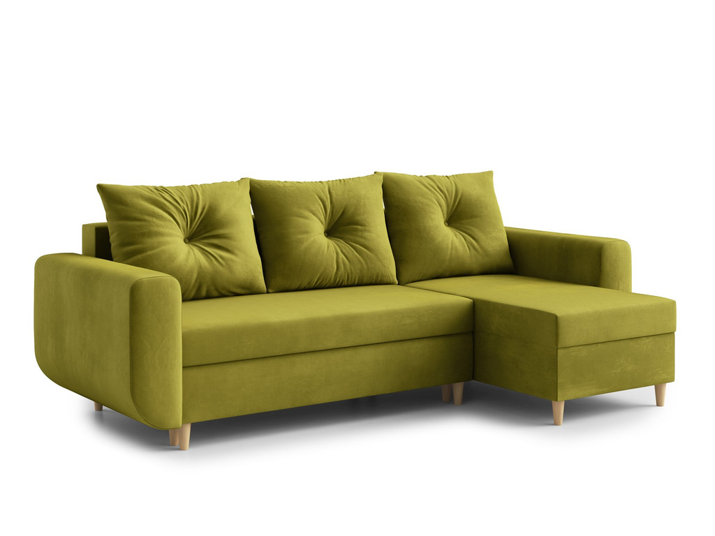 Rozkladacia rohová sedacia súprava EVAN Svetlozelená - SG nábytok
