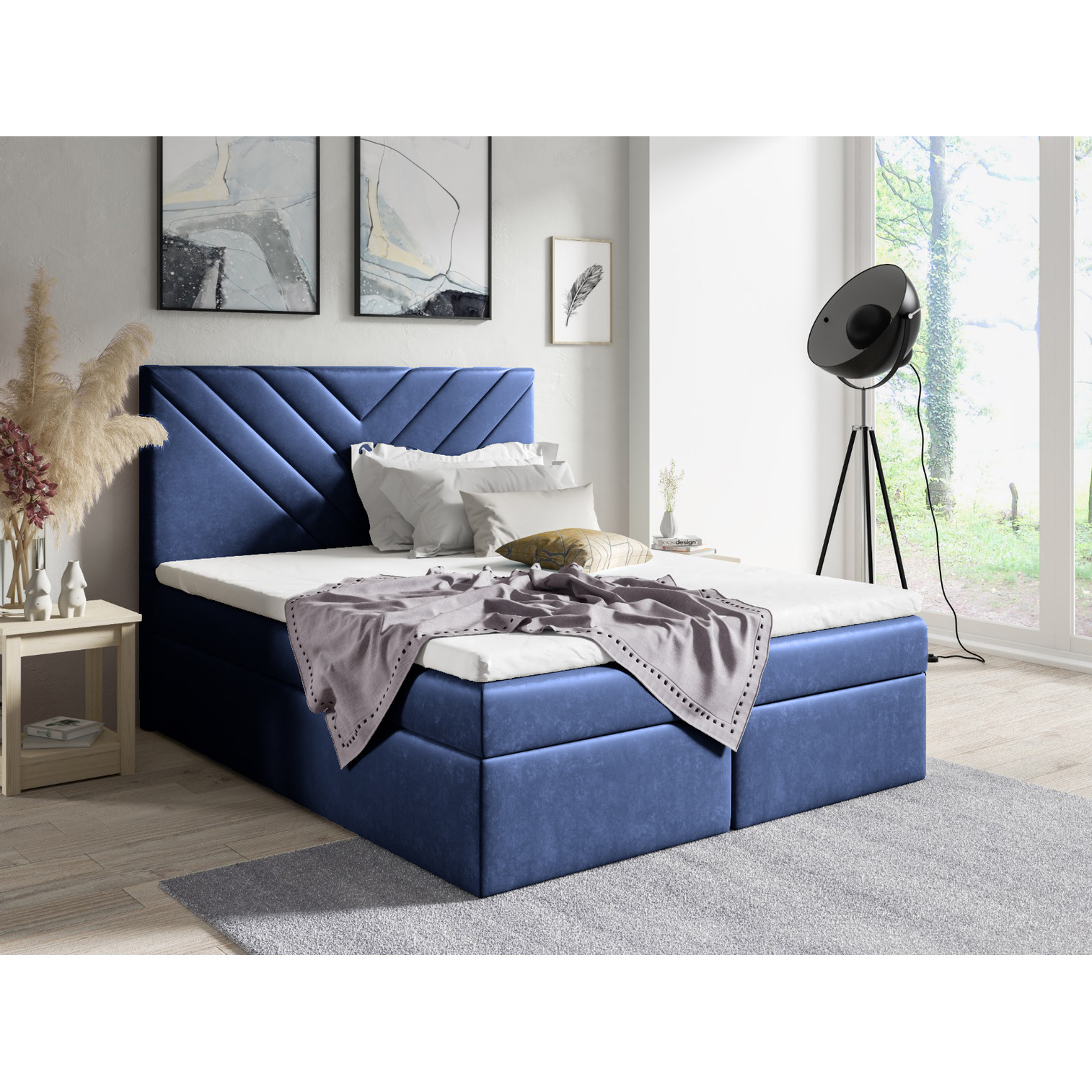 Posteľ 70 GARD 160x200 cm Modrá - SG nábytok